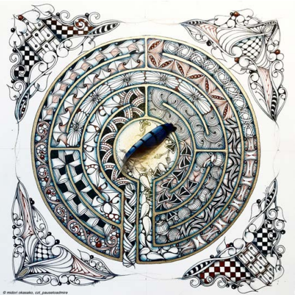 Zentangle – Labyrinth on Opus: ‘Tangles on a Path’ – Tallahassee Senior ...