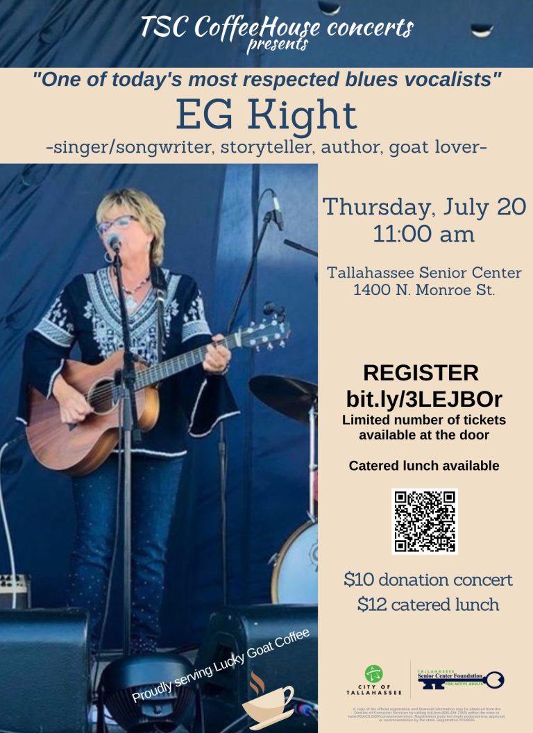 Coffeehouse Concert: EG Kight – Tallahassee Senior Center Foundation